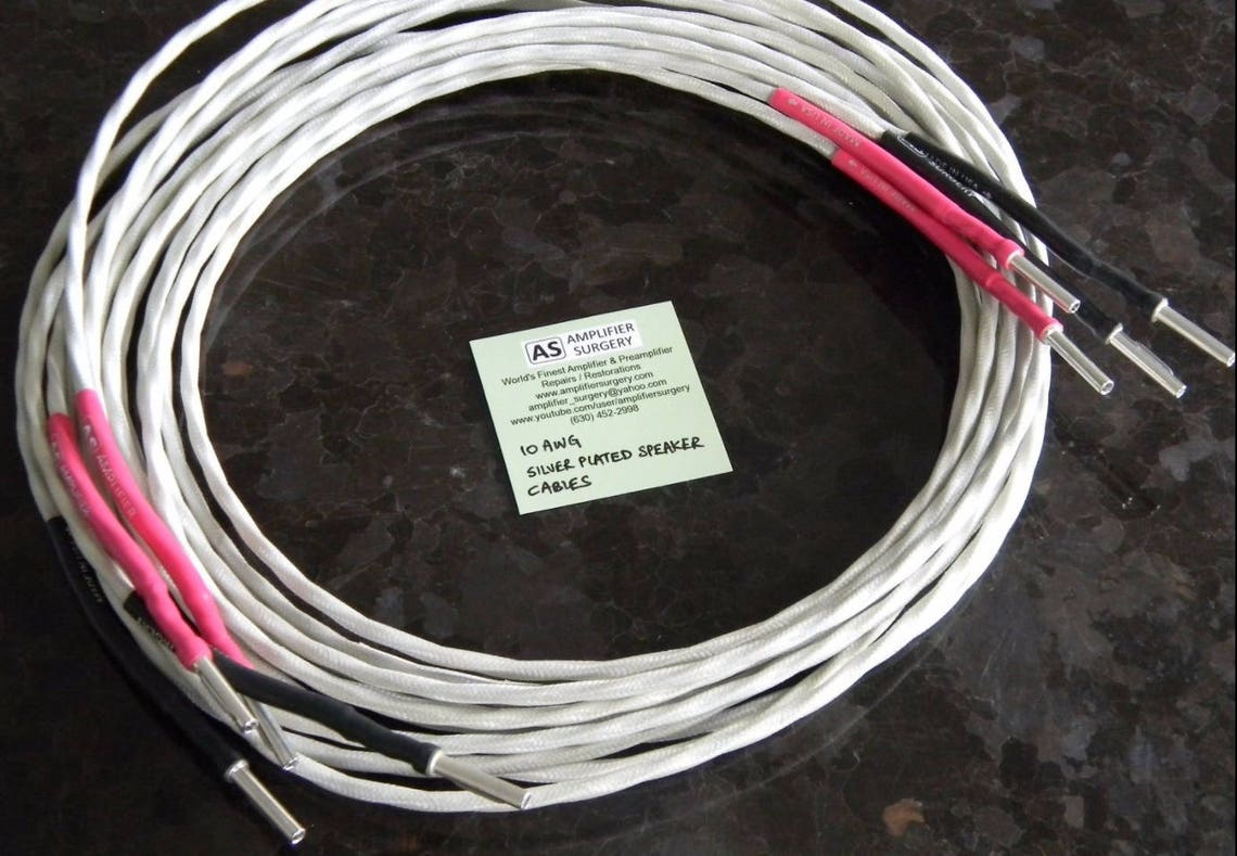 11 Gauge AWG 2.4mm Diameter Audiophile Silver Plated Speaker - Etsy Canada