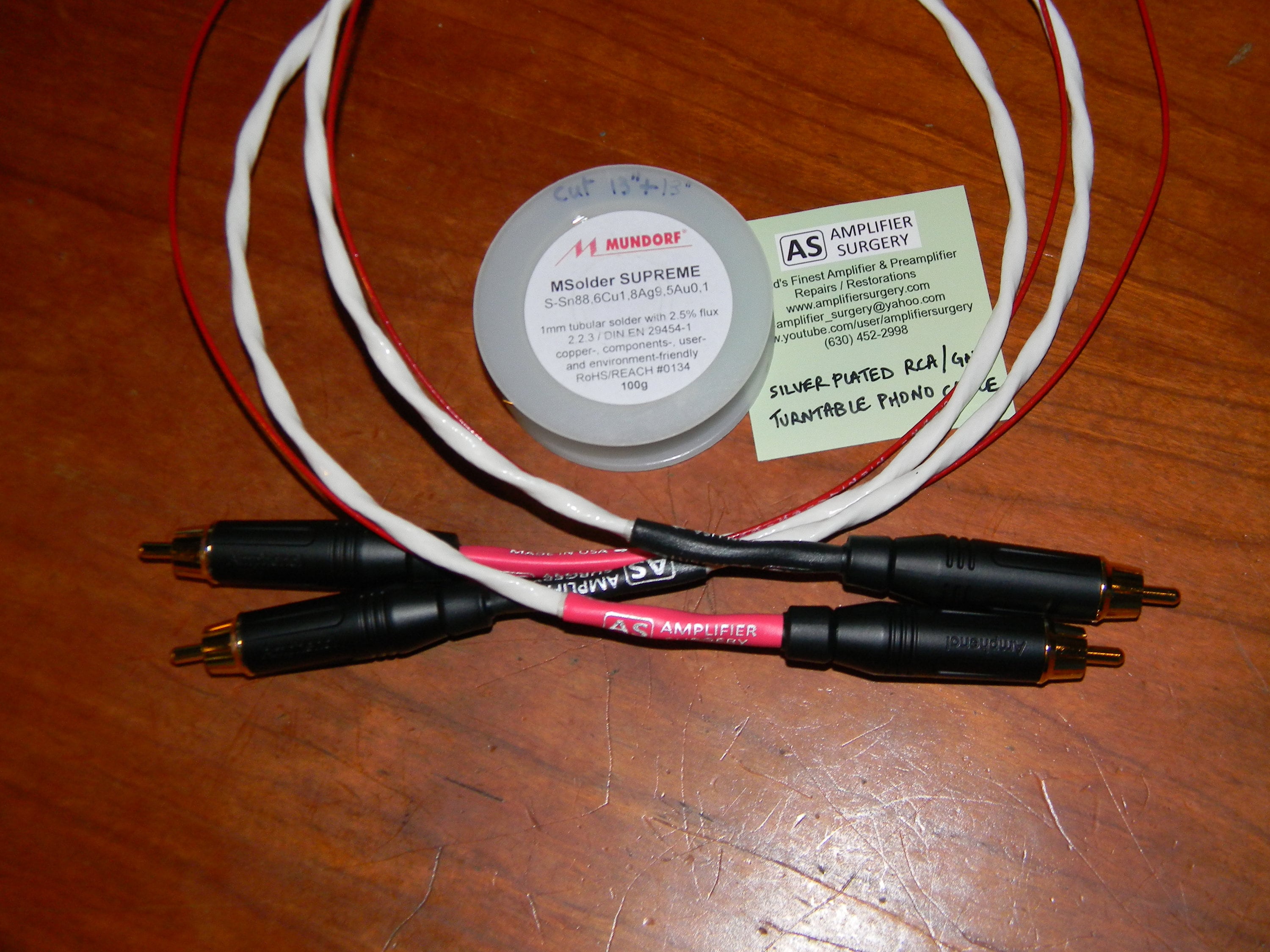 Silver Plated Phono RCA Interconnect Audio Cable for Turntable | Etsy ...