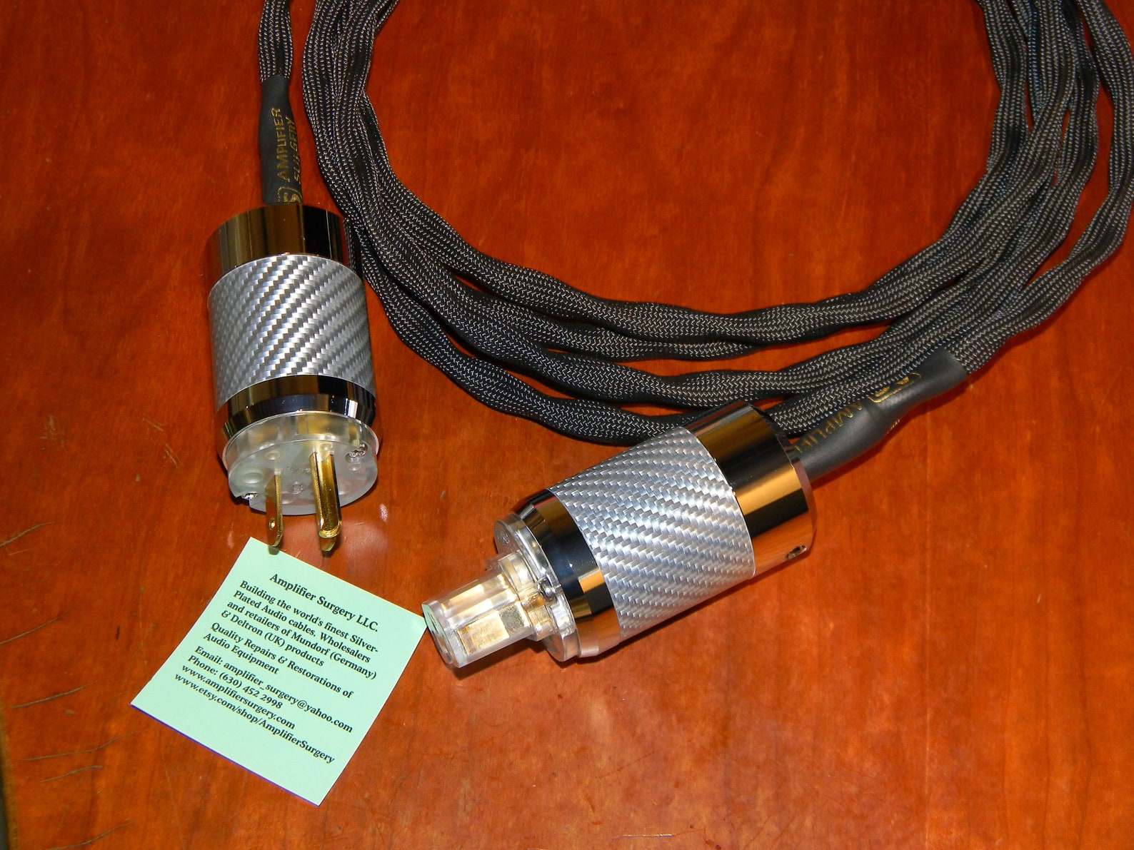 Audiophile Grade IEC Power Cable Silver Plated 11 AWG (2.40mm) Custom ...