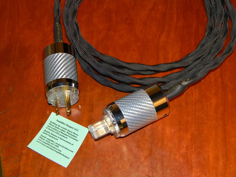 Audiophile Grade IEC Power Cable Silver Plated 11 AWG (2.40mm) Custom ...