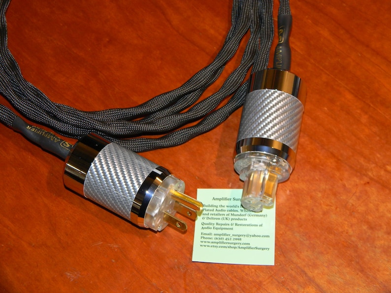 Audiophile Grade IEC Power Cable Silver Plated 11 AWG (2.40mm) Custom ...
