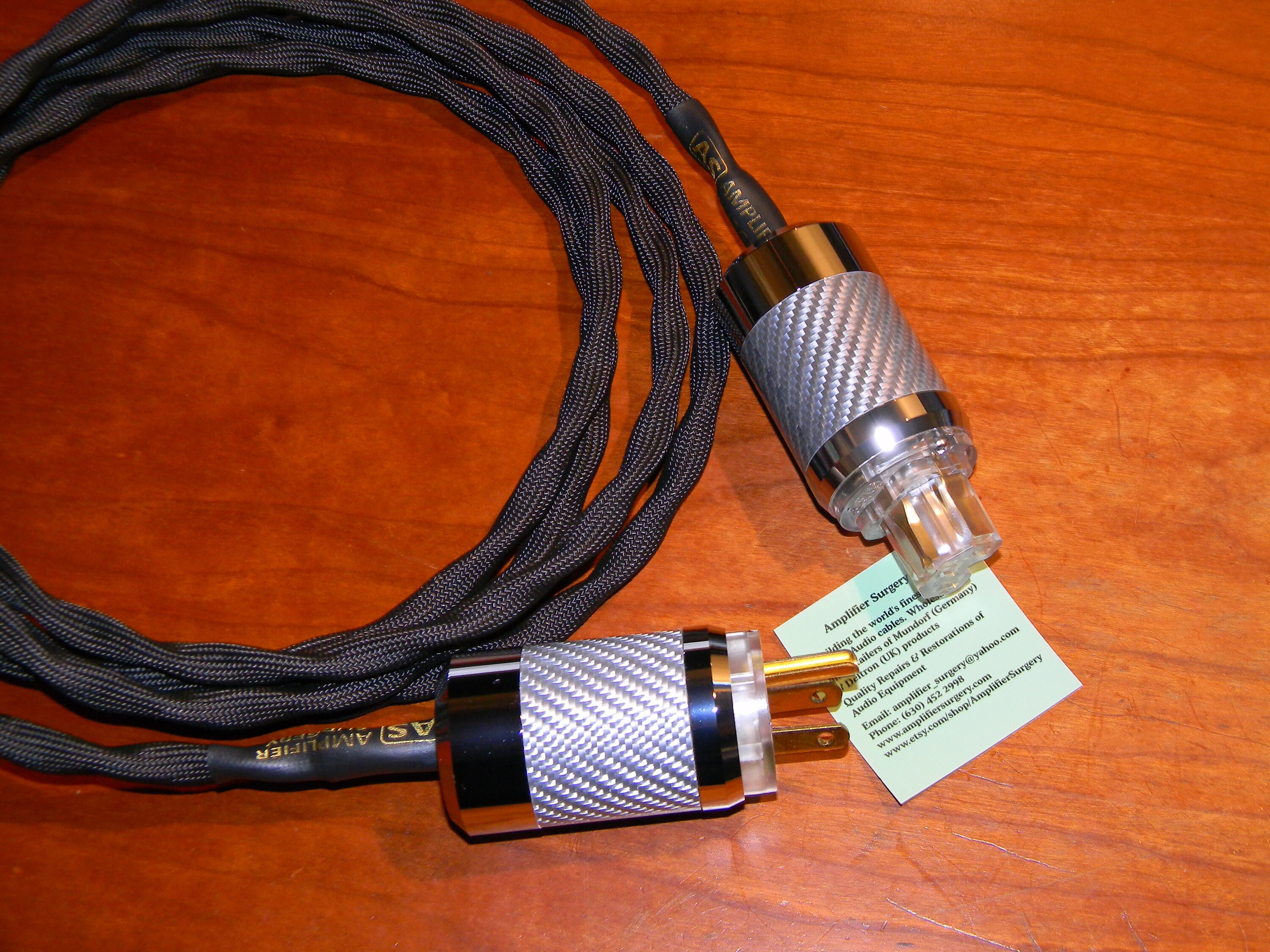 Audiophile Grade IEC Power Cable Silver Plated 11 AWG (2.40mm) Custom ...