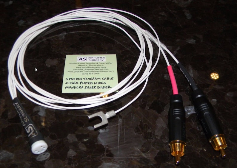Silver Plated Tonearm Cable, Cardas DIN, Gold RCA, USA Made - Etsy