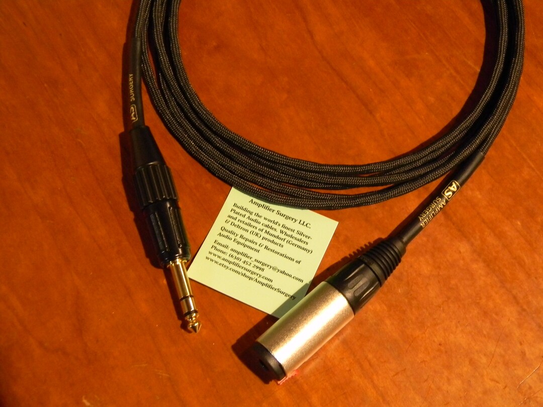 Headphone Extension Cable (black Sleeve) Built With Silver-plated ...