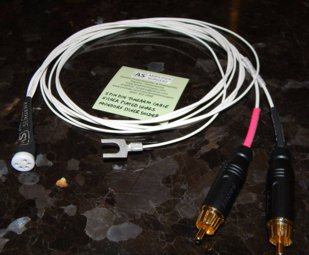 Silver Plated Tonearm Cable, Cardas DIN, Gold RCA, USA Made - Etsy