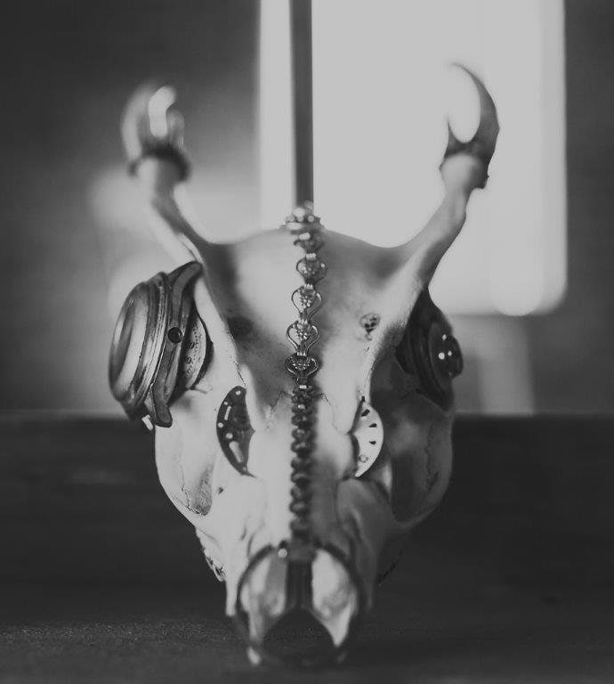 Mecha Steam Punk Deer Skull With Antlers Creation - Etsy