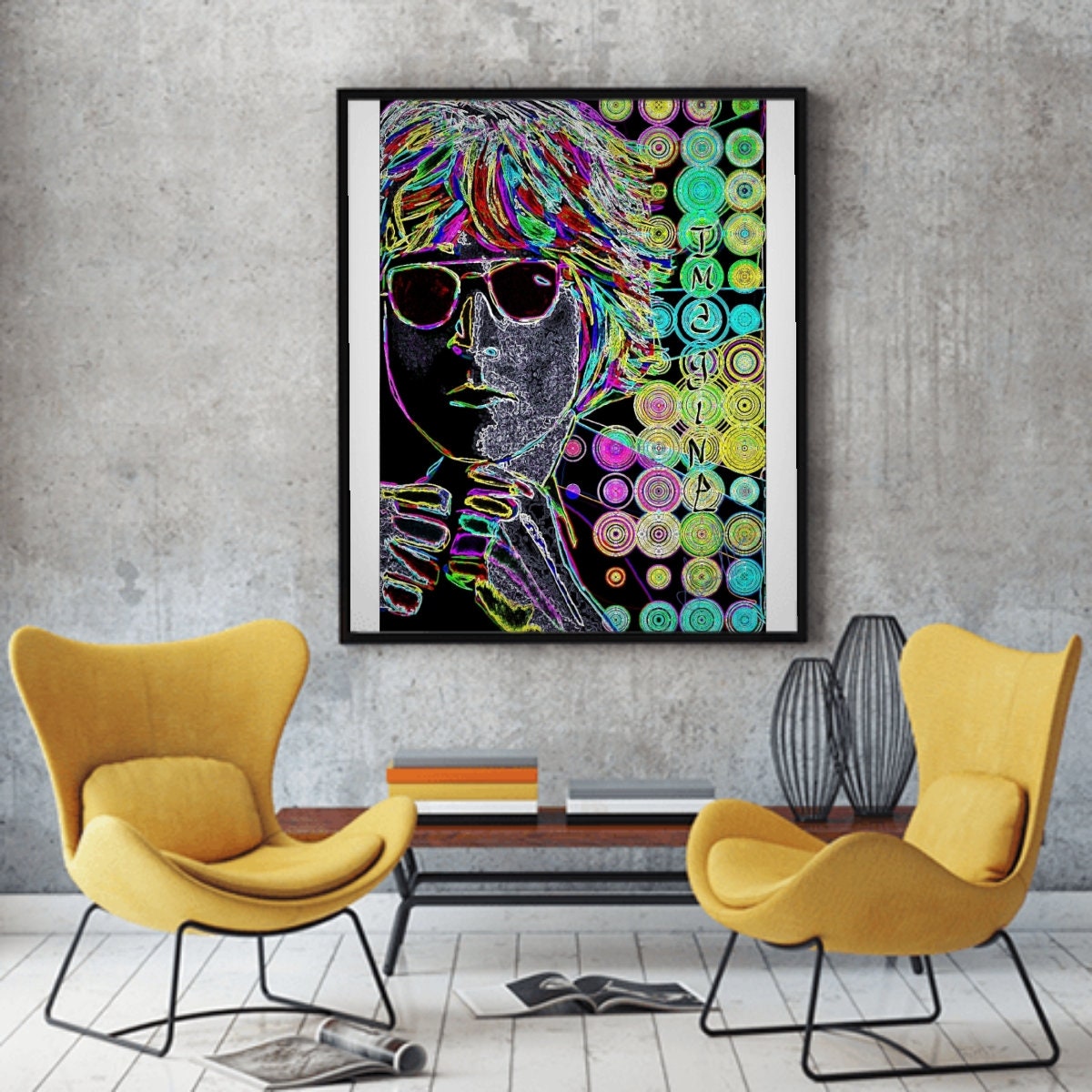 John Lennon Imagine Poster Digital Art Wall Poster - Etsy