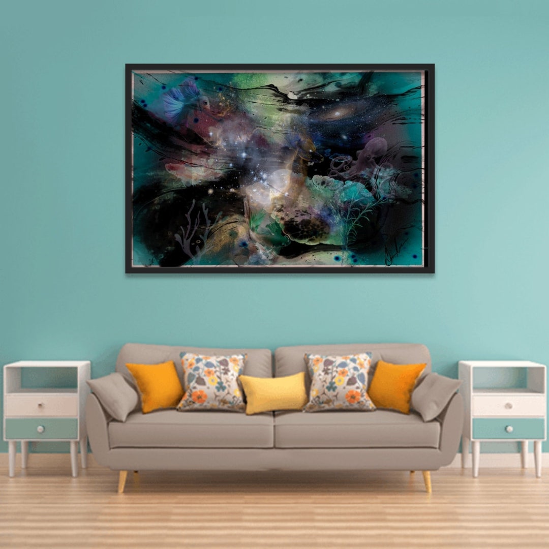 Hidden Items Abstract Wall Art - Etsy