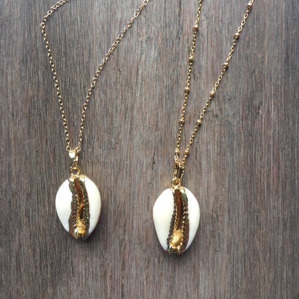 Cowrie Shell Layered Necklace Etsy