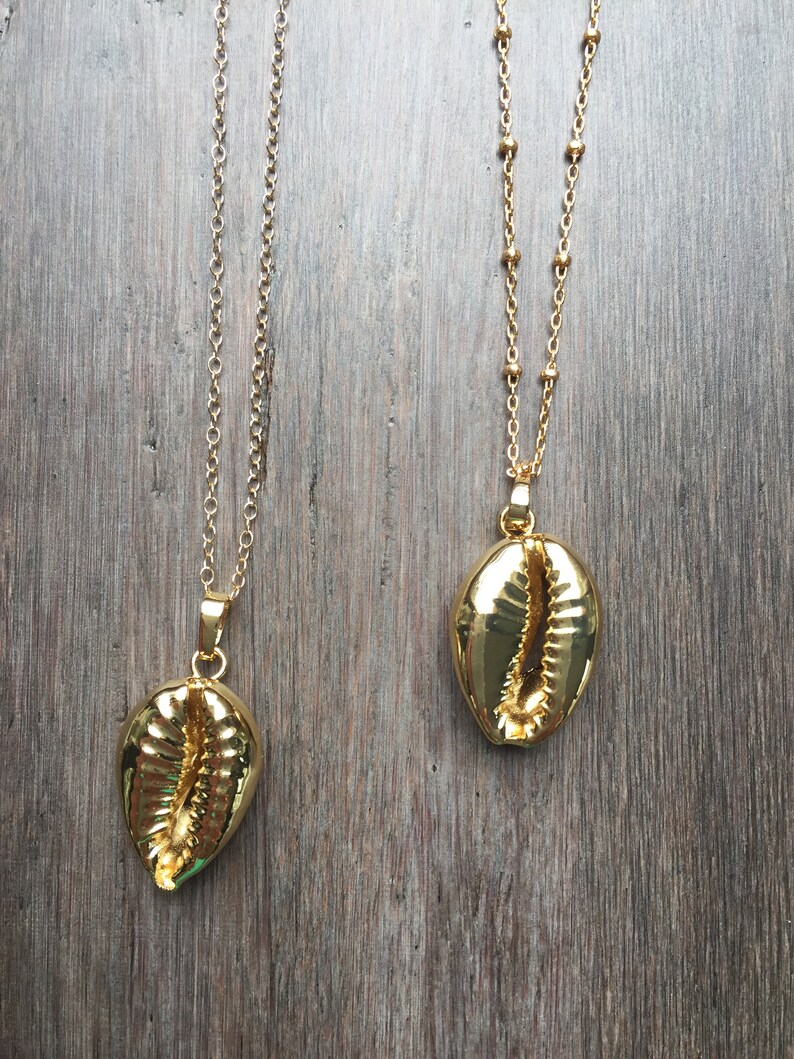 Gold Cowrie Shell Necklace Cowrie Necklace Gold Necklace | Etsy
