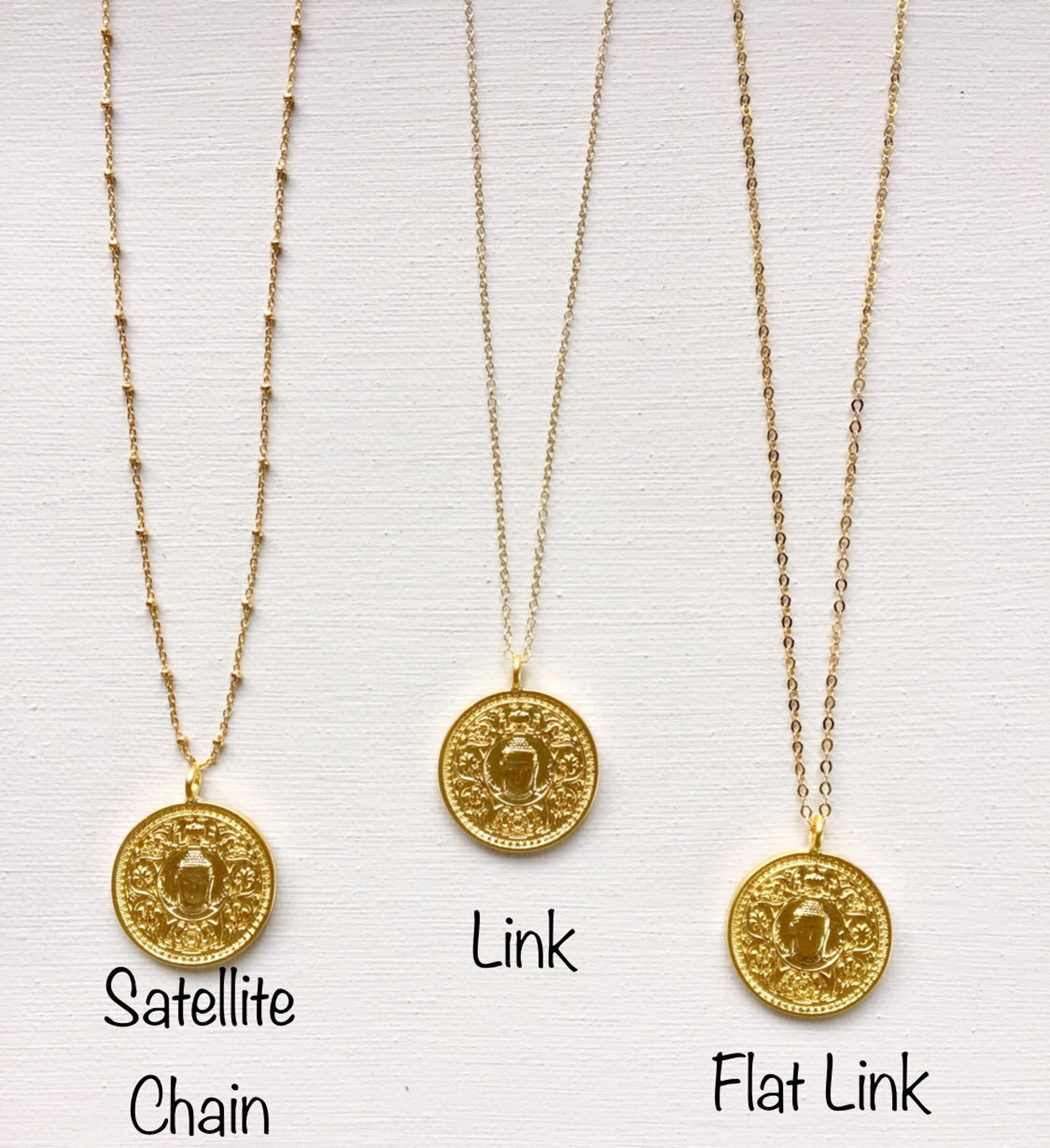 Buddha Gold Coin Necklace Coin Jewelry Buddha Necklace | Etsy