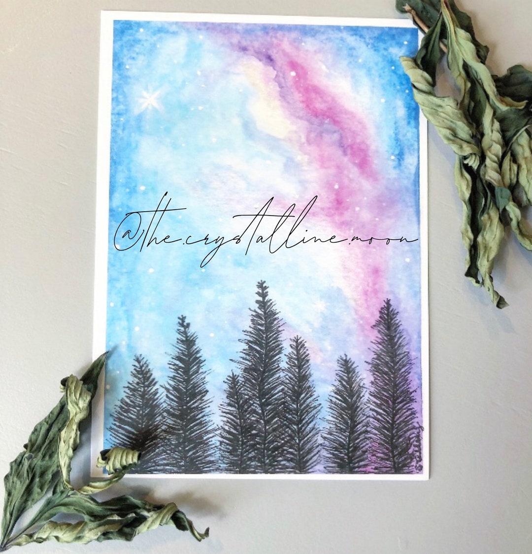 Galaxy Scape Art Print Altar Print Galaxy Art Sky Above - Etsy