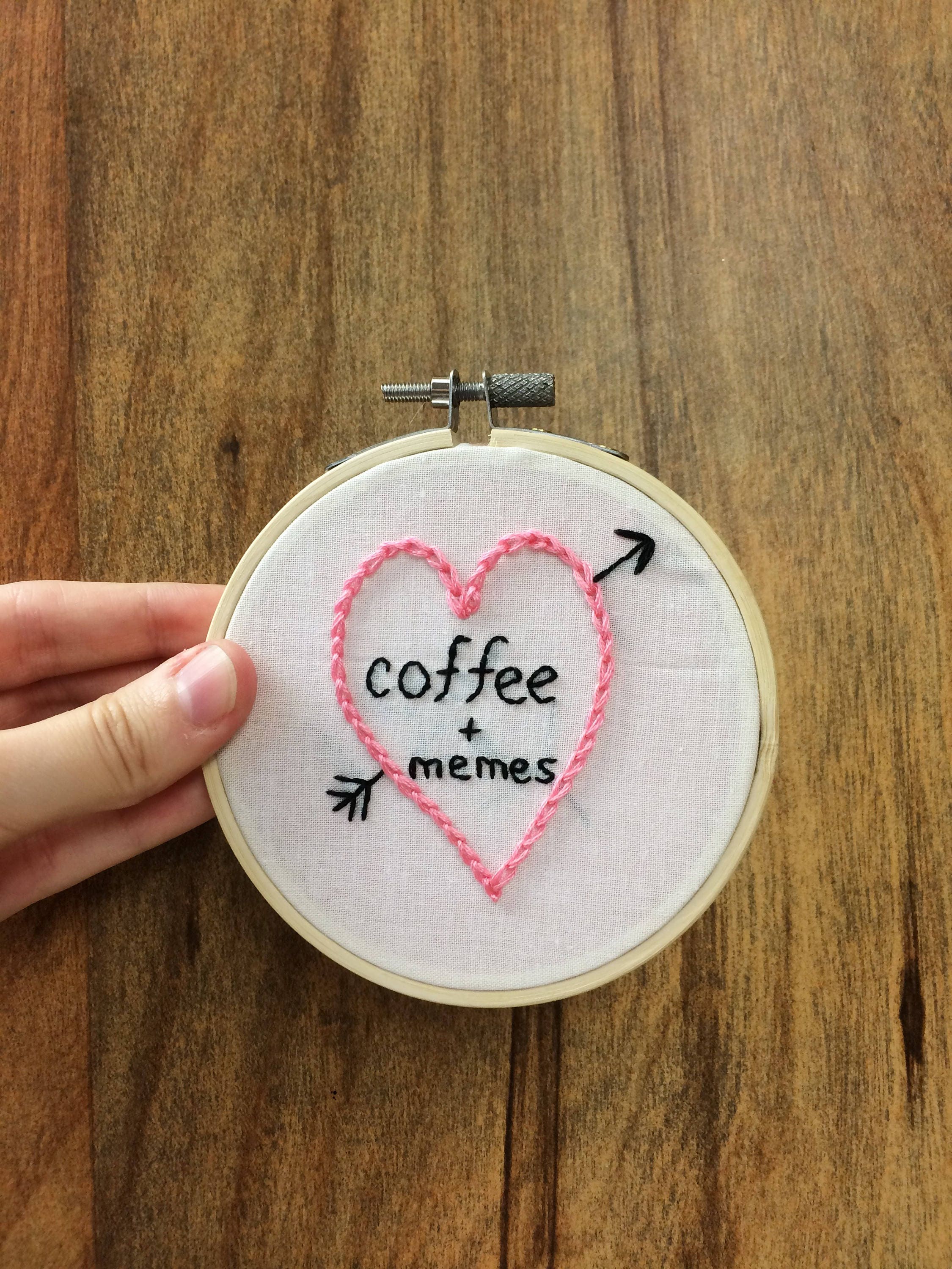 Coffee & Memes 4 Embroidery - Etsy