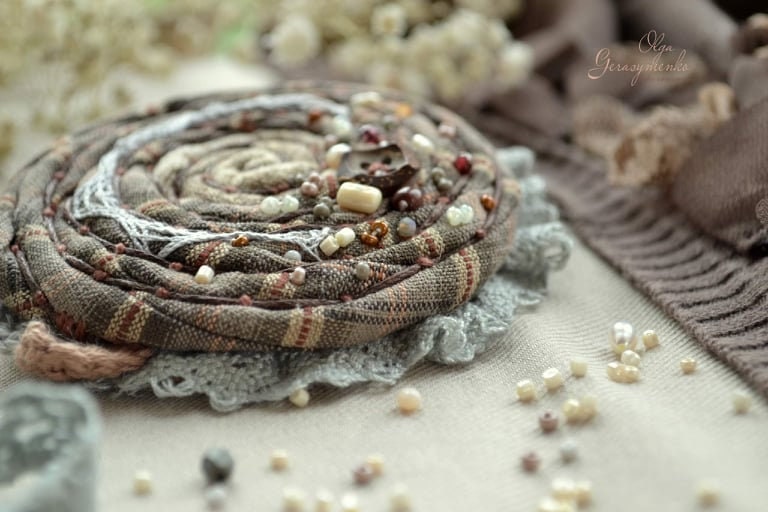 Textile Flower Brooch Fabric Brooches Autumn Brooch Dress | Etsy