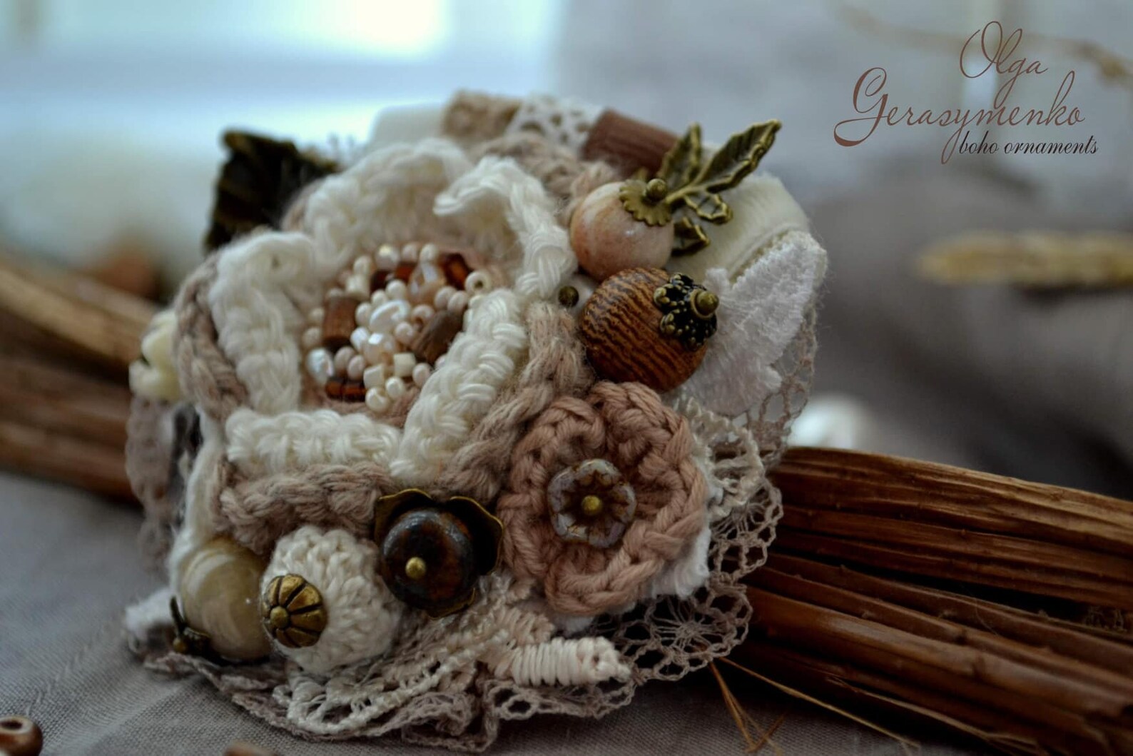 Small Brooch Woman Beige Flower Brooch Dress Bead Brooch | Etsy