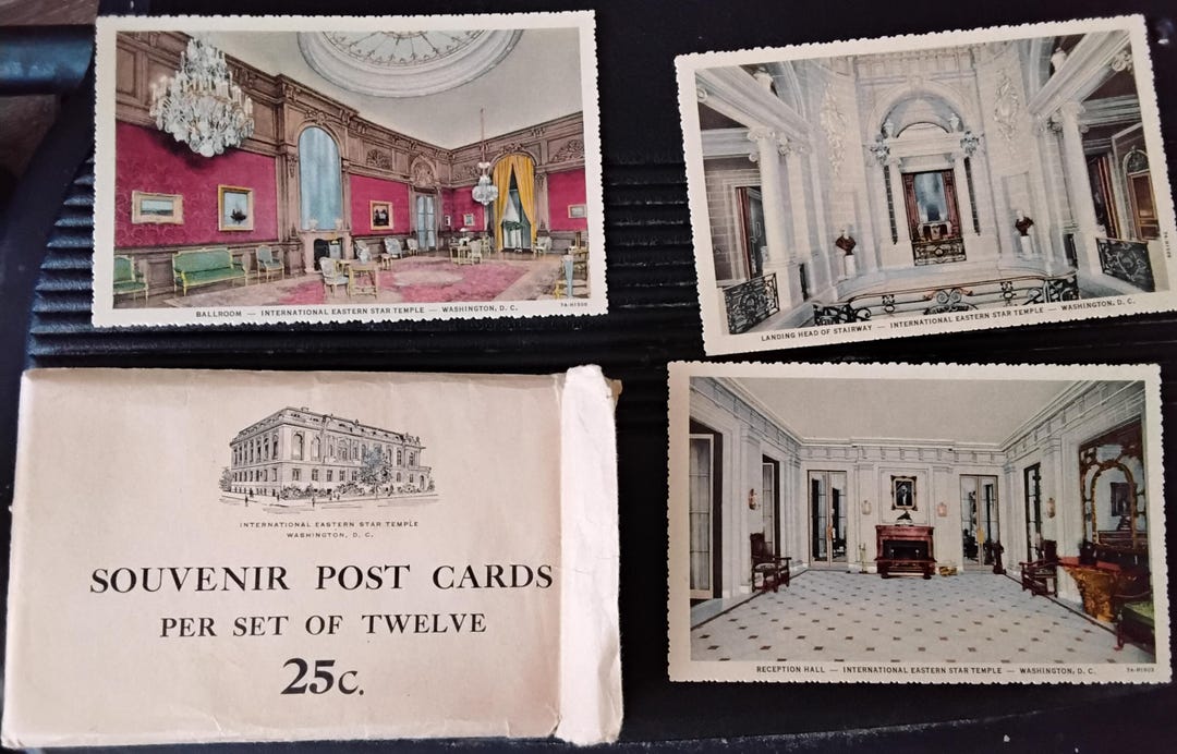 Set of Twelve International Eastern Star Temple Washington D,C ...