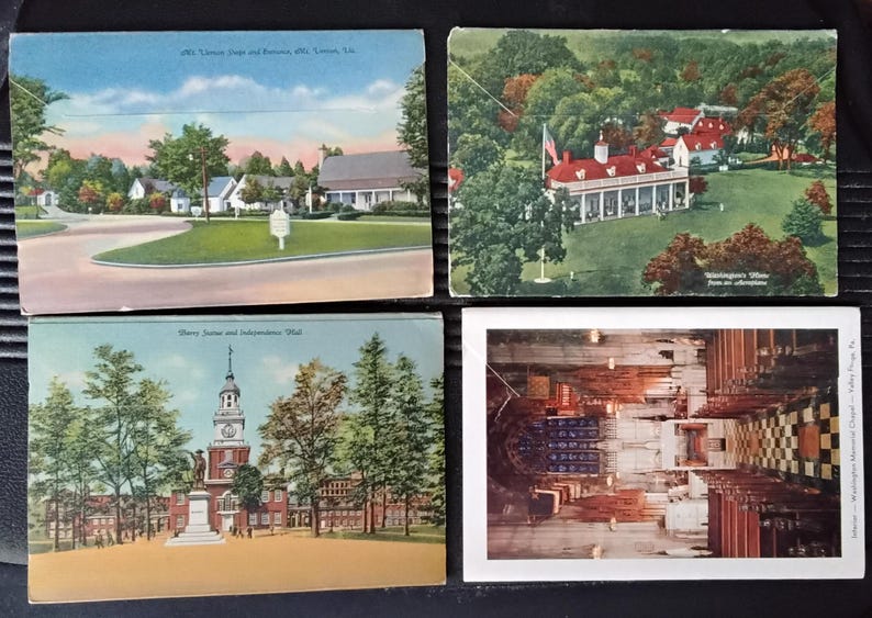 Four Folding Post Cards , Two Virginia Two Pennsylvania, Lot 2 - Etsy