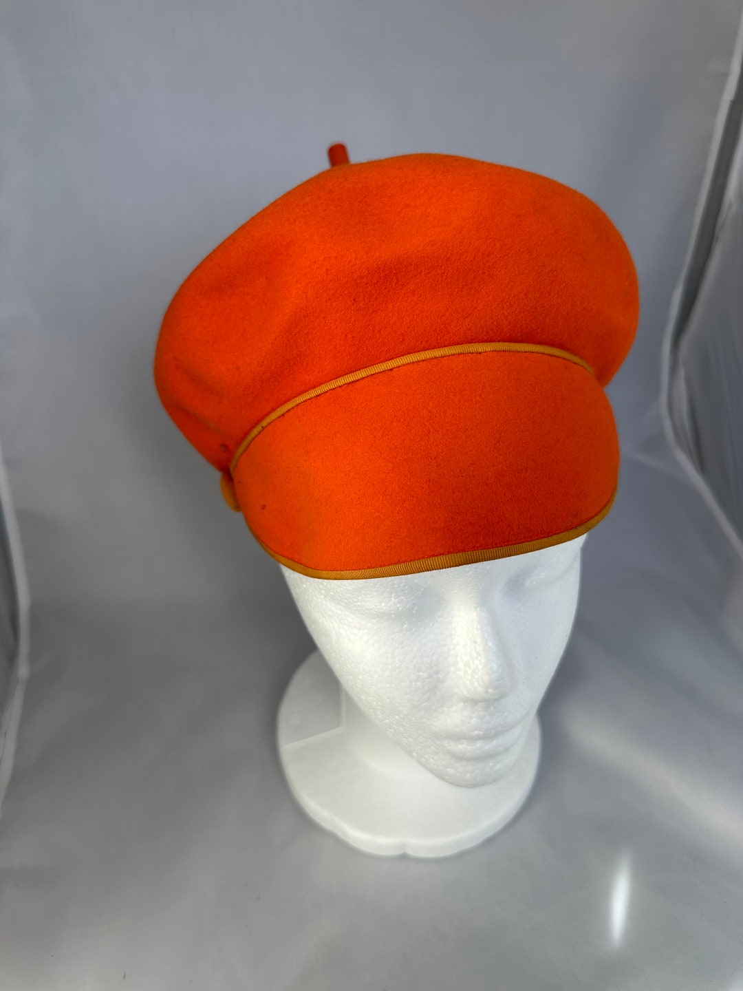 Vintage Orange Hat - Etsy