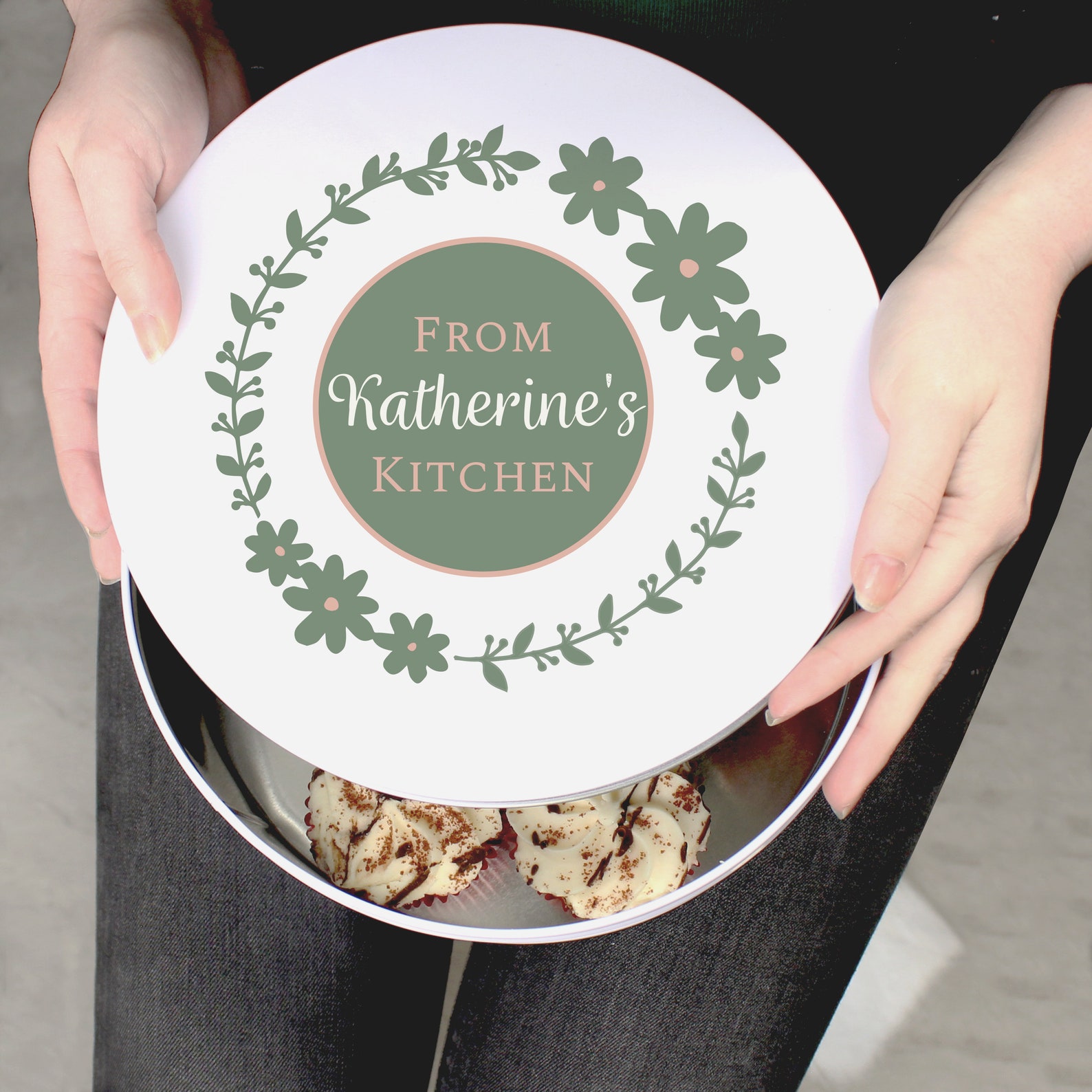 Personalised Floral Cake Tin Gift - Etsy UK