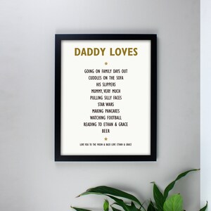 Personalised List of Love Black Framed Print - Etsy UK