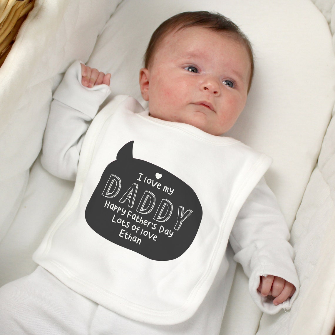 Personalised Speech Bubble Bib Baby Gift - Etsy UK