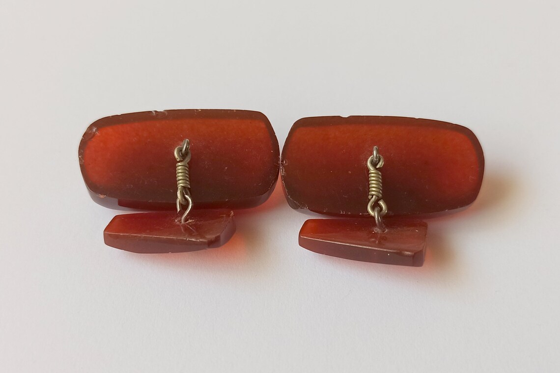 Beautiful Vintage Genuine Baltic Sea Amber Cufflinks Great - Etsy