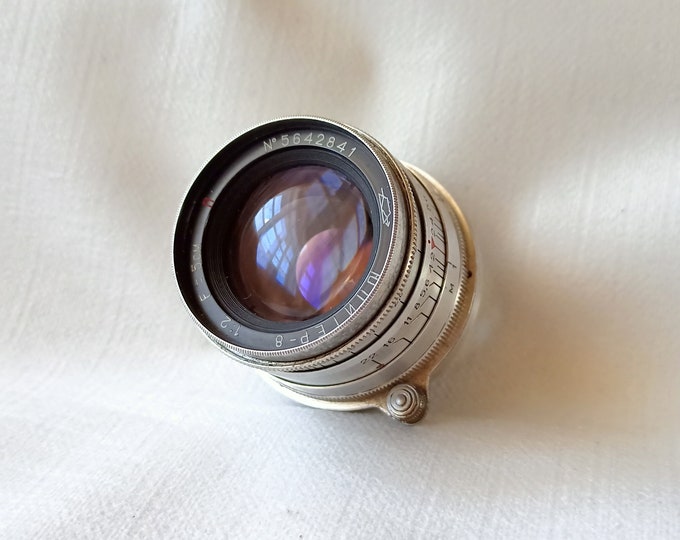 Jupiter- 8, 2/50mm Soviet Russian Portrait Lens, Red P, M39 Mount ...