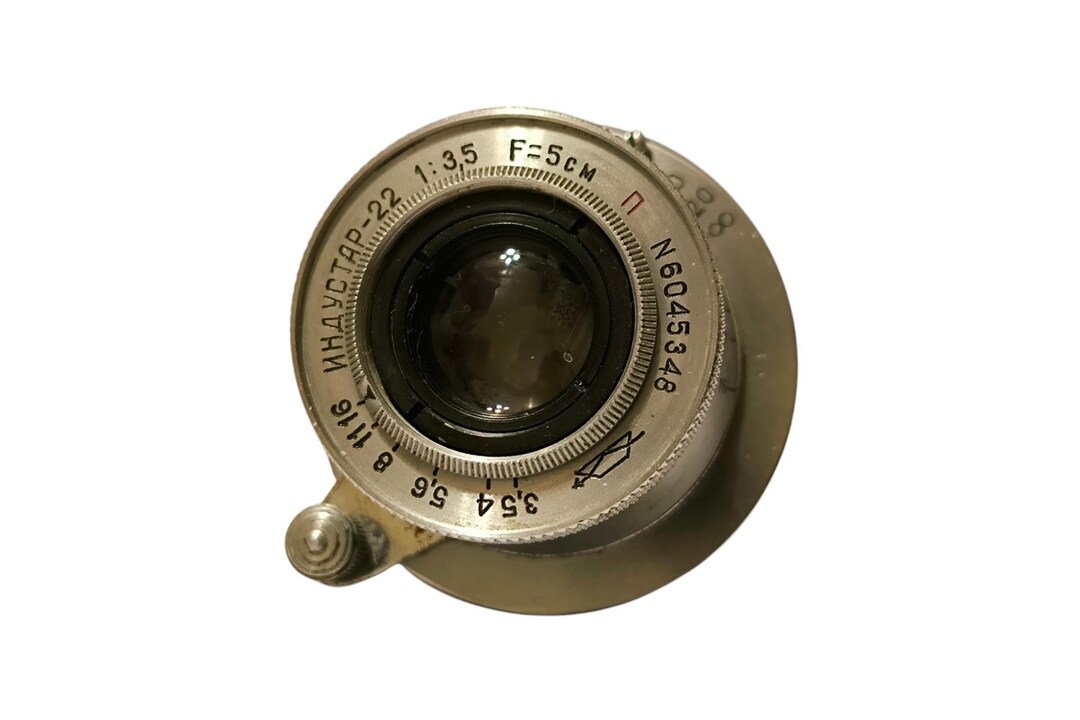 Rare Industar-22, Soviet Russian Lens, 3.5/50mm, Leica Copy, Red P, M39 ...