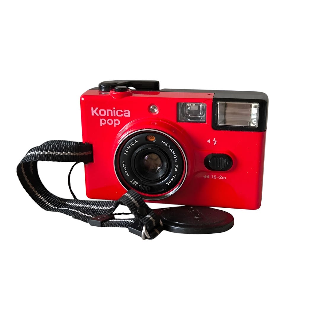 Rare!! Red Konica POP - Vintage Lomography 35mm Photo Film Camera ...