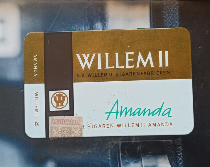 Willem II Amanda - Beautiful Vintage Cigar Tin Box, Holland, 1970s ...