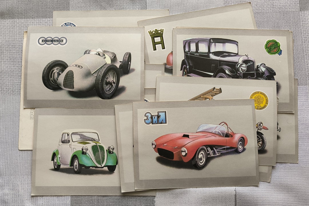 Rare!! Beautiful Vintage Cars Cards Set - Retro Auto, 1985 - Etsy