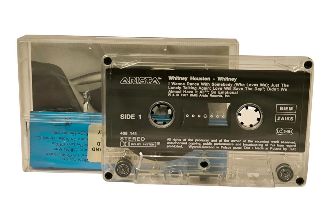 Whitney Houston: Whitney- Recorded Audio Cassette, Great Condition, 1987 - Etsy