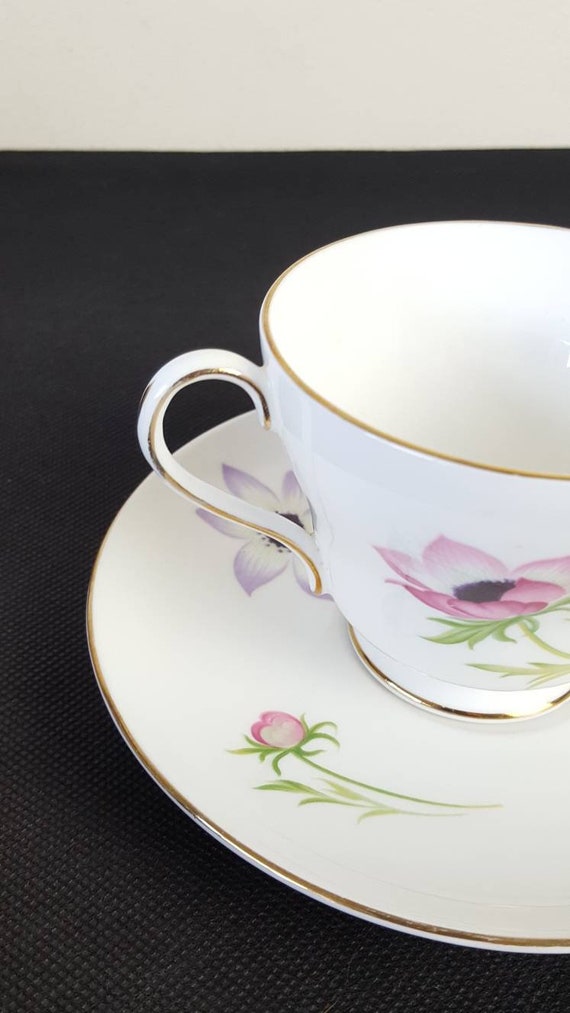 Vintage Shelley England Fine Bone China Anemone 14006 Floral Tea Cup ...