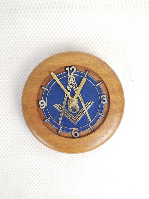Vintage Masonic Wall Clock Freemasons Wall Clock Wood Framed - Etsy