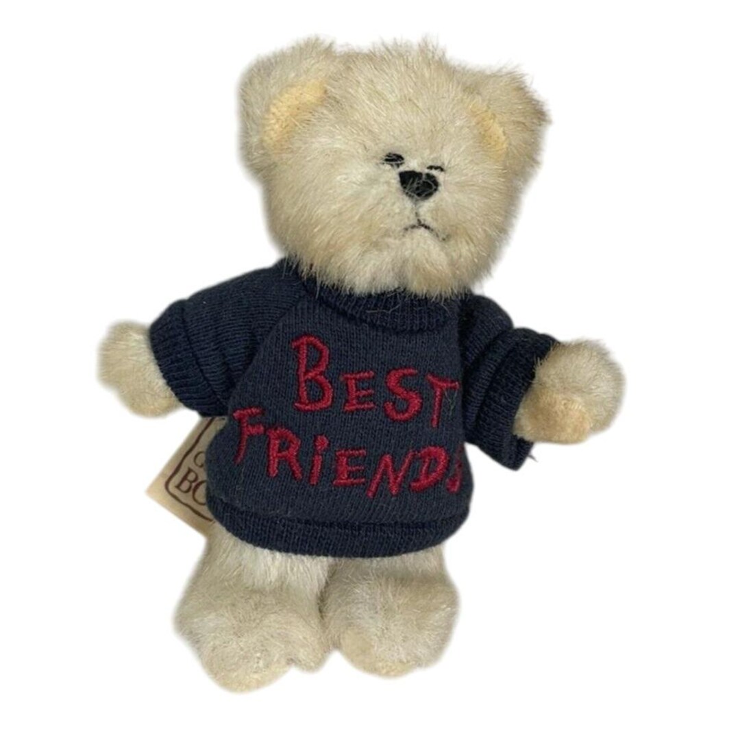 Boyds Bears Mini Teddy "best Friends" Plush Navy Sweater Collectible 5 ...