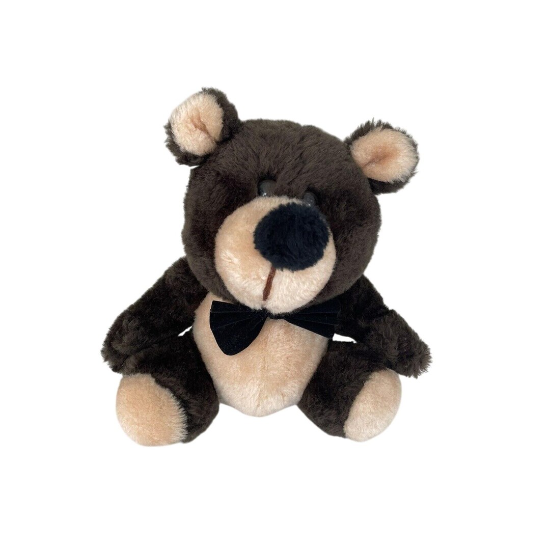 Russ Basil Teddy Bear #847 Black Bow Tie 1980s Vintage 9 Inches - Etsy