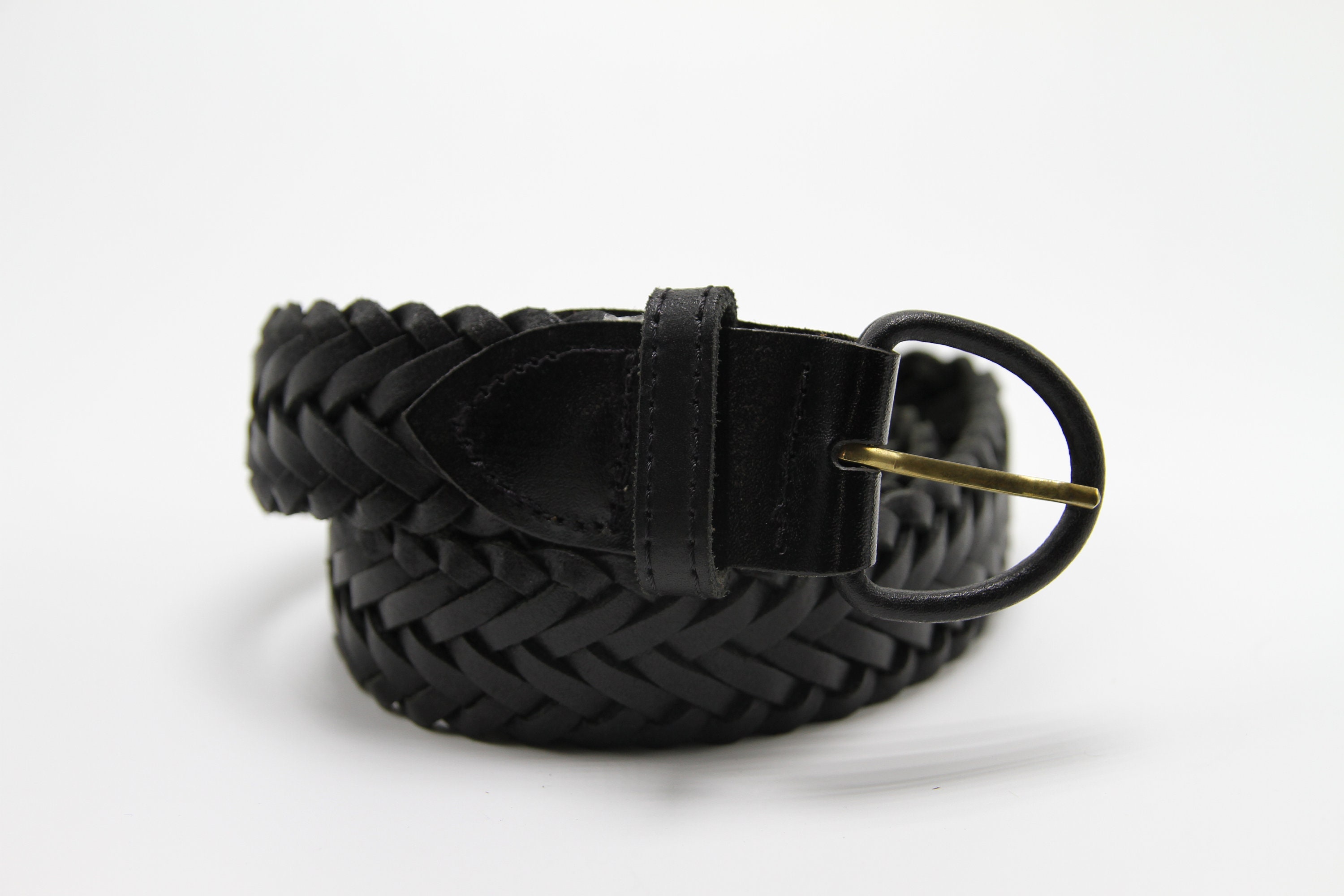 Braided Leather Belt Casual Modern Cinch Belt Quality Handcrafted Belt ...