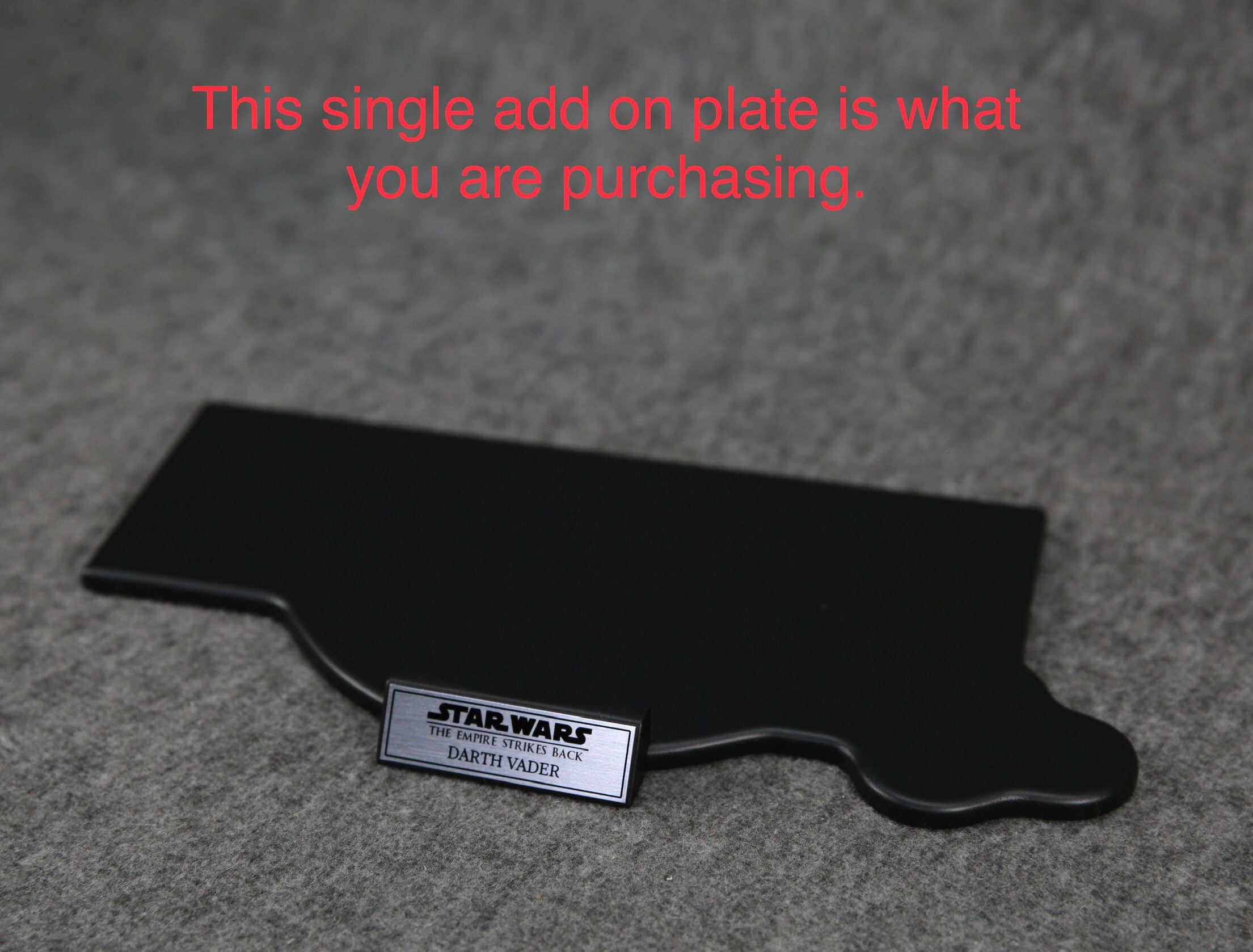 Add on Plaque Plate for the ESB Darth Vader Display Stand - Etsy