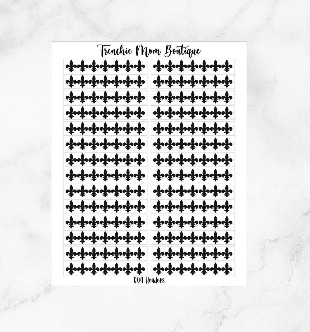 PRINTABLE Foil Ready // 004 Headers // Cut Line Files // Instant ...