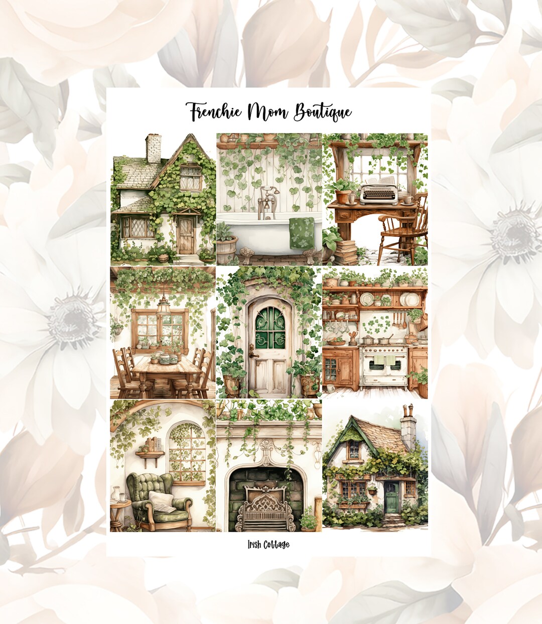 PRINTABLE // Irish Cottage // Printable Weekly Kit // Printable PNG ...
