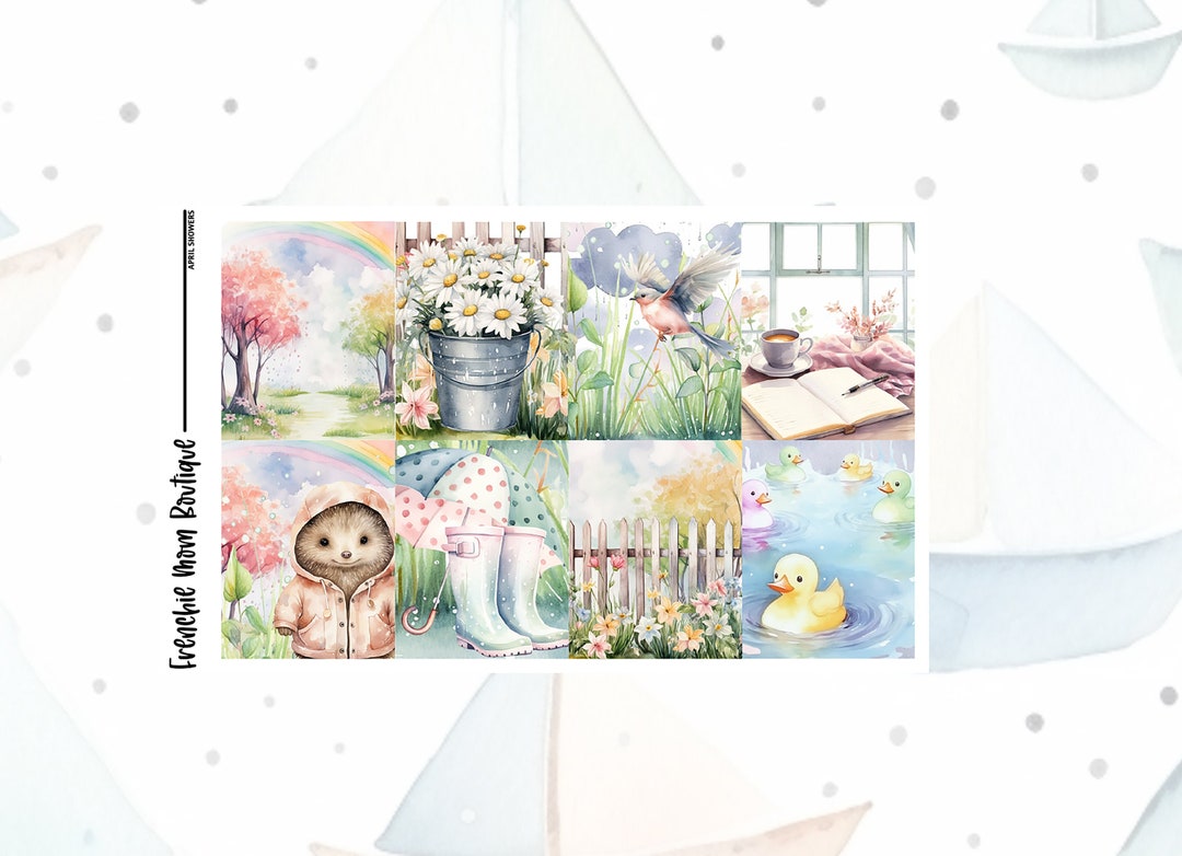 PRINTABLE // April Showers // Printable Weekly Kit // Printable PNG ...