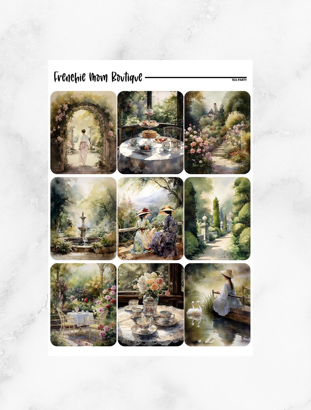 PRINTABLE // Tea Party // Printable Weekly Kit // Printable PNG // Cut ...