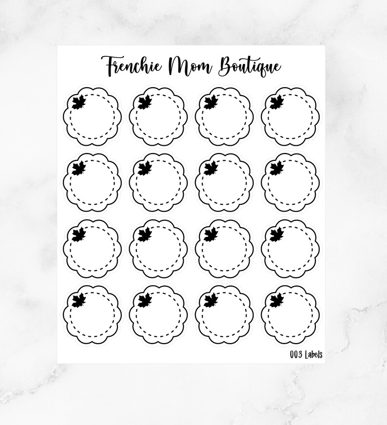 Printable Foil Ready Labels // 003circle Scallops // - Etsy