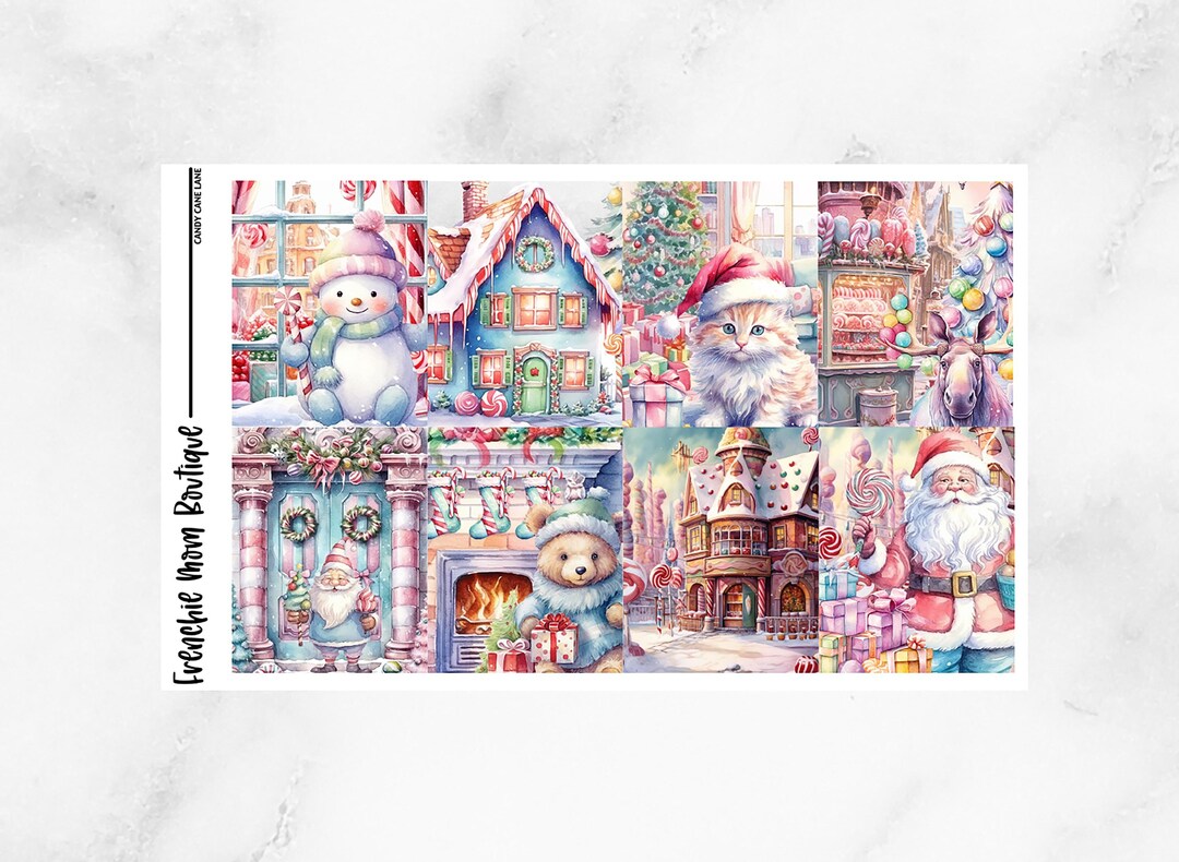 PRINTABLE // Candy Cane Lane // Printable Vertical Weekly Kit ...