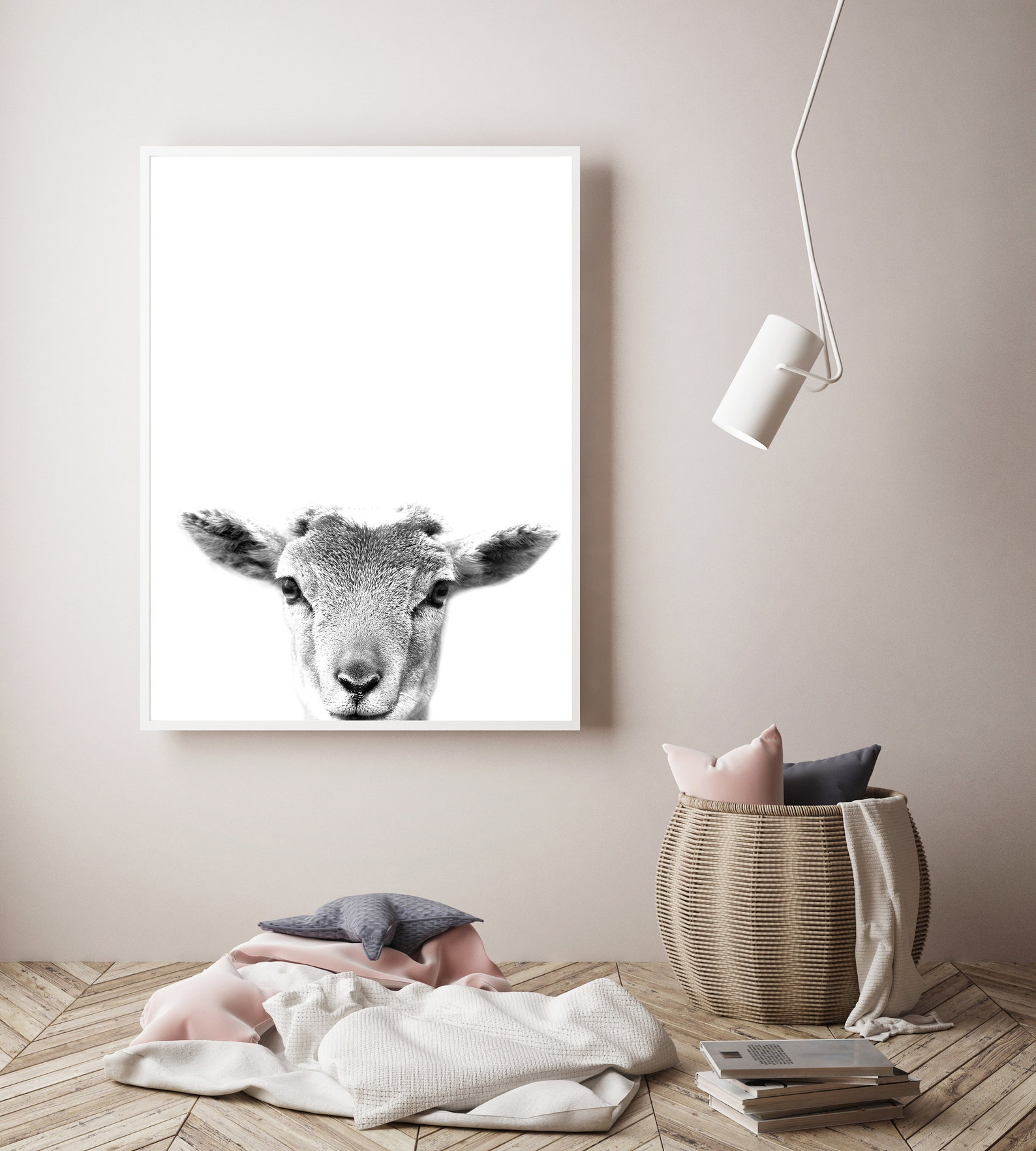Goat Print Goat Wall Art Goat Printable Modern Minimalist - Etsy