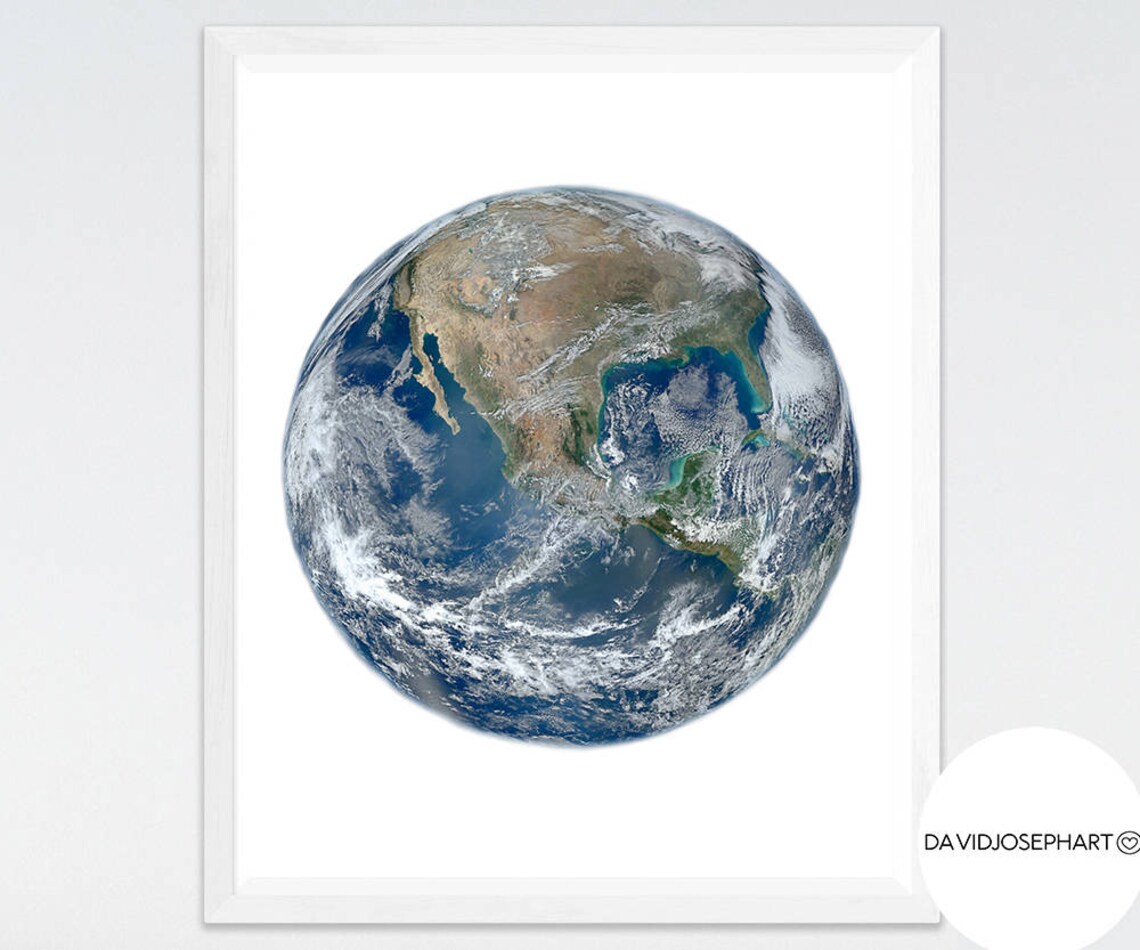 Earth Print Planet Print Earth Wall Art Earth Photo - Etsy