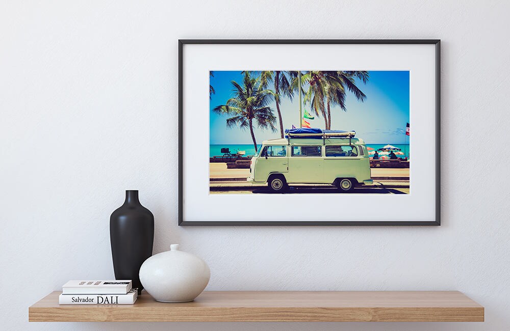 Retro Van Print, Retro Print, Vintage Car Print, Beach Print, Old ...