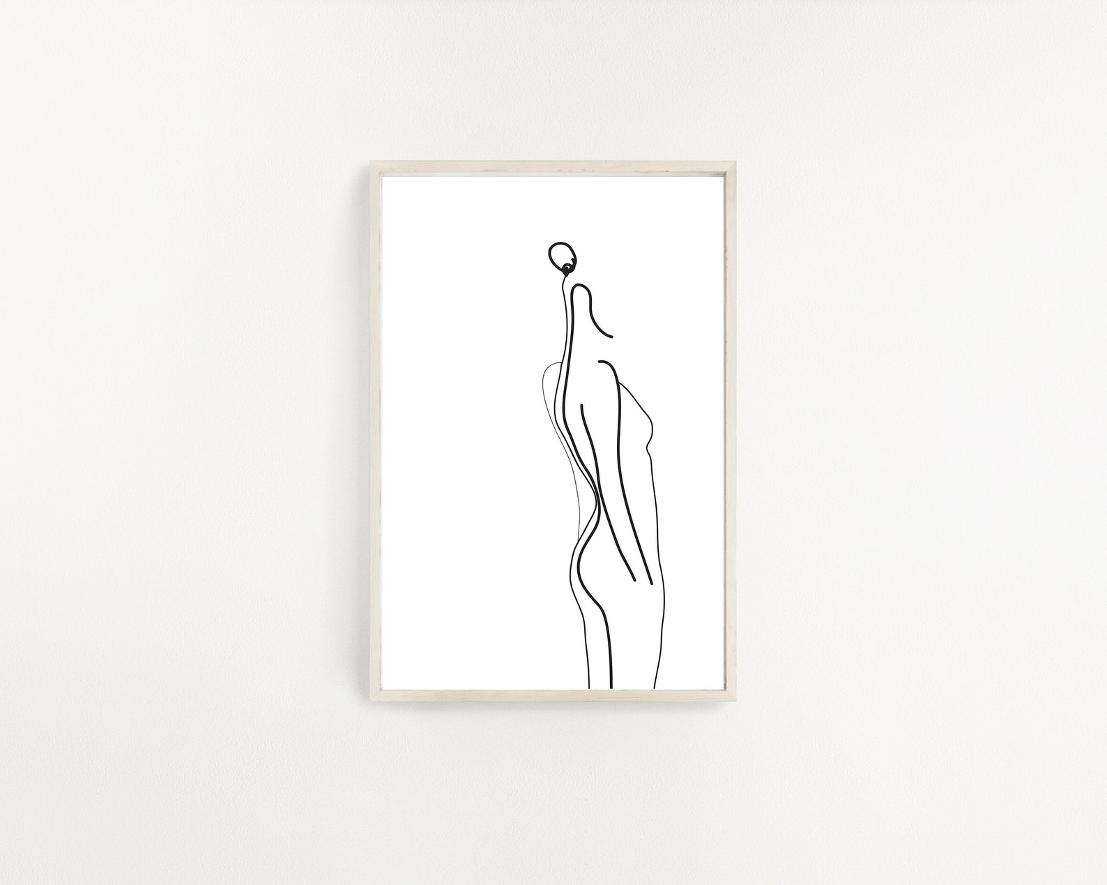 Hand Drawn Female Body Line Art. Abstract Print, Illustration Print ...