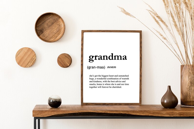 Grandma, Grandma Definition, Granny Print, Grandma Wall Art, Digital ...