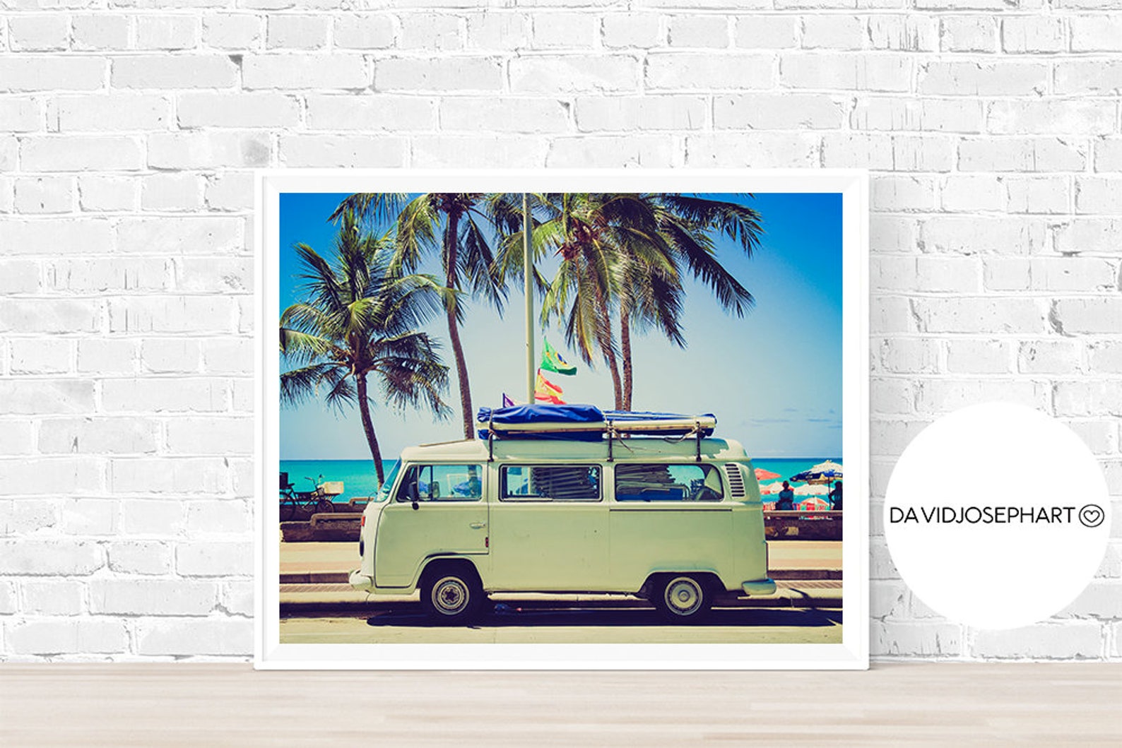 Retro Van Print, Retro Print, Vintage Car Print, Beach Print, Old ...